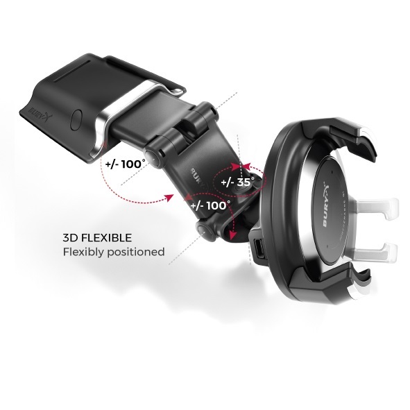 BURY phone holder with USB for cars POWERKIT USB | TSS GROUP