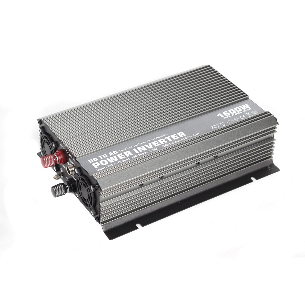 CAR1600-24V Voltage inverter from 24V to 230V + USB, 1600W | TSS GROUP
