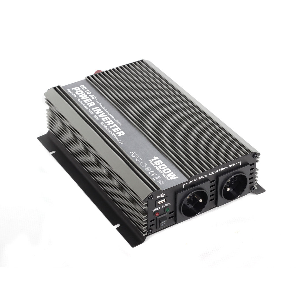 CAR1600 Voltage inverter from 12V to 230V + USB, 1600W | TSS GROUP