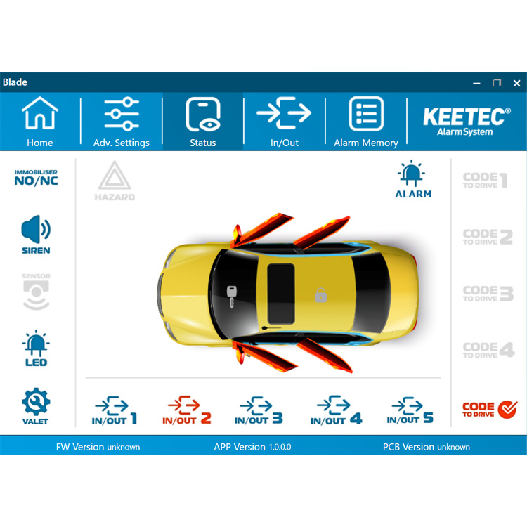 KEETEC BLADE car alarm with connection to CAN BUS | TSS GROUP
