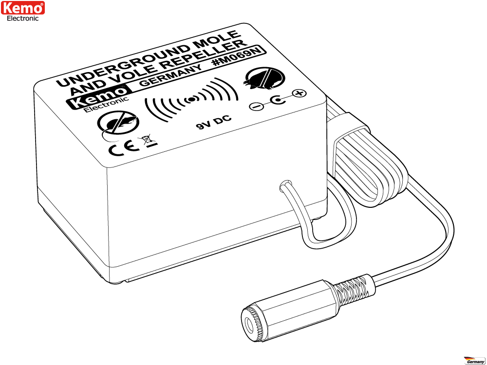 KEMO M069N ultrasonic repeller for moles and voles | TSS GROUP