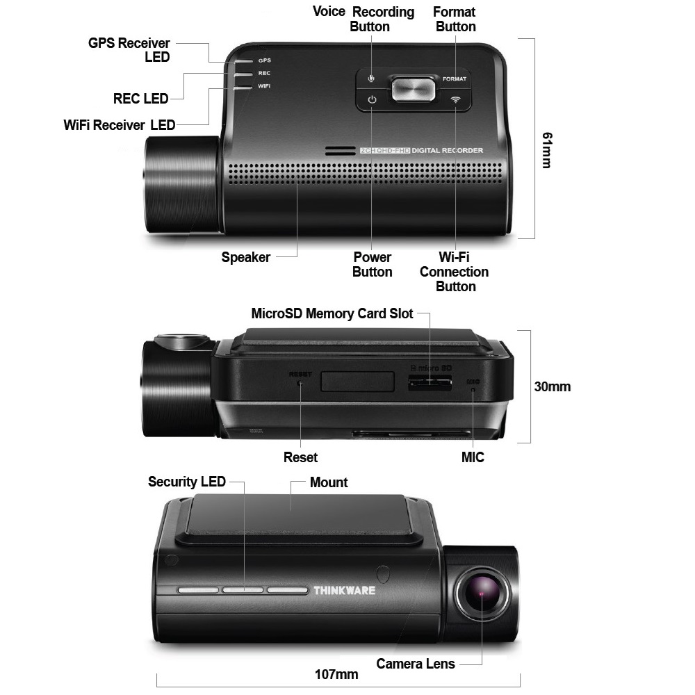 Thinkware Q850 Dashcam 2K WiFi GPS BT Hotspot | TSS GROUP